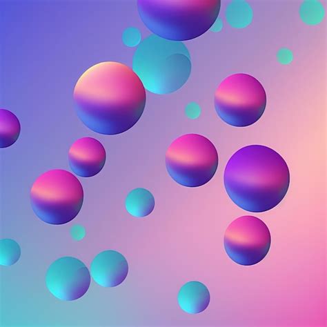 Premium Photo Gradient Spheres Background Digital Illustration