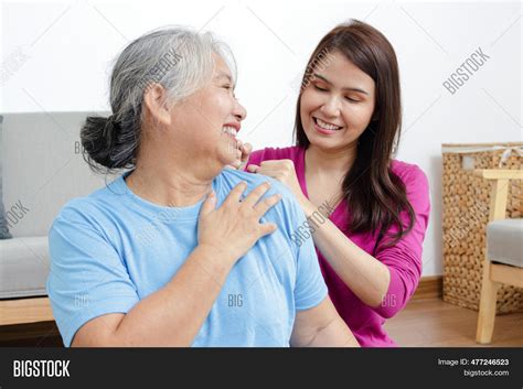 Babe Massaging Image Photo Free Trial Bigstock