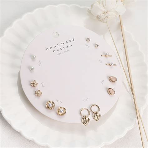 일주일 요일 귀걸이 7종 데일리 9 이어링 에이블리