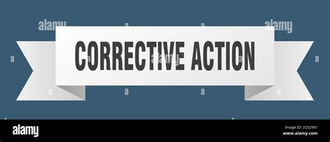 Corrective Action Ribbon Corrective Action Isolated Band Sign Corrective Action Banner Stock