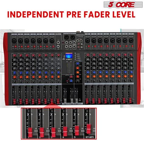 Dropship 5 Core Audio Mixer Dj Equipment Digital Sound Board Karaoke
