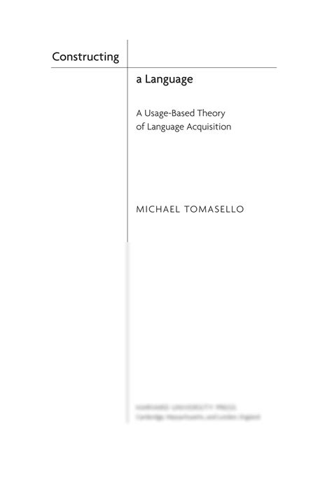 solution constructing a language a usage based theory of language