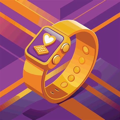 technology concept flat vector style illustration featuring wearable