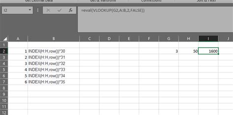 Excel Vlookup To Return Formula Works Except With Indirect Function In