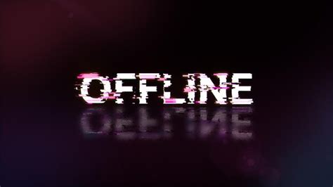 Premium Photo D Rendering Offline Text With Screen Effects Of Technological Glitches