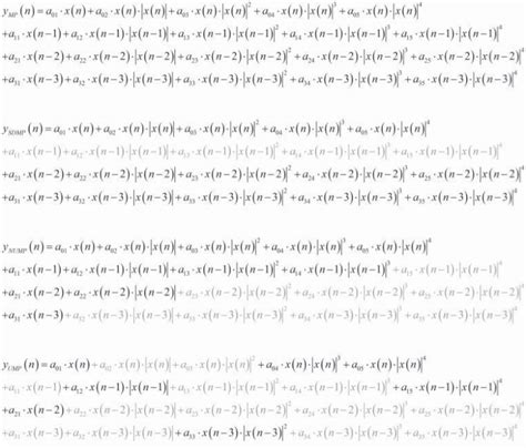 unstructured memory polynomial model