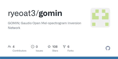 Github Ryeoat3gomin Gomin Gaudio Open Mel Spectrogram Inversion