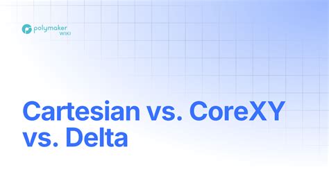 Cartesian Vs Corexy Vs Delta Polymaker Wiki
