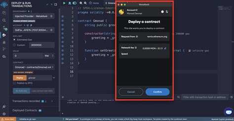 deploy a smart contract on monad using remix monad developer