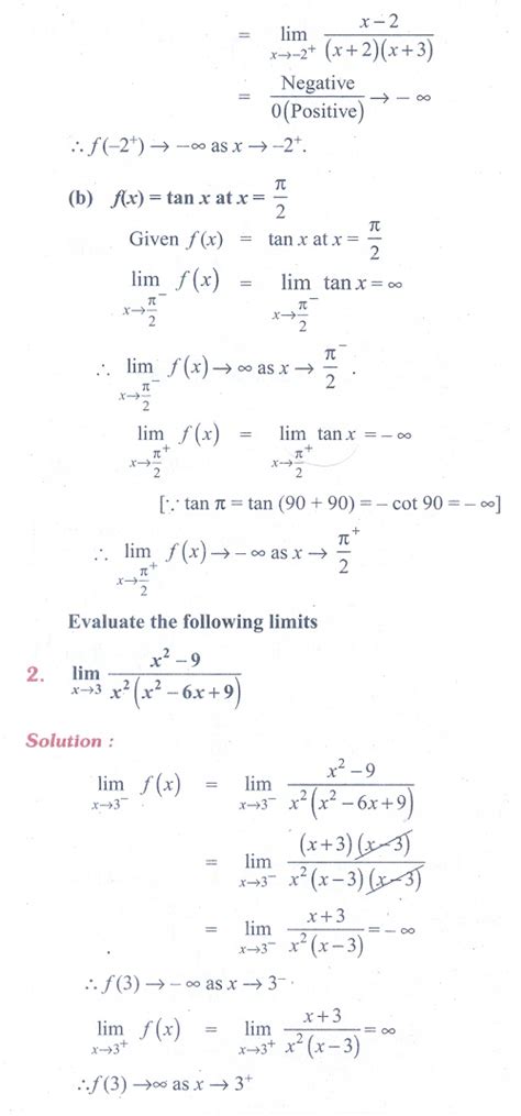 Exercise Applications Of Limits Problem Questions With Answer Solution Mathematics