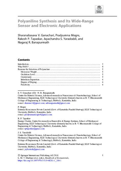 [pdf] Polyaniline Synthesis And Its Wide Range Sensor And Electronic Applications