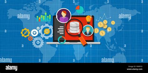 Business Intelligence Database Analysis Stock Vector Image And Art Alamy