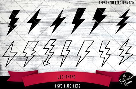 Lightning Svg File Graphic By Thesilhouettequeenshop · Creative Fabrica Lightning Svg File Graphic By Thesilhouettequeenshop · Creative Fabrica
