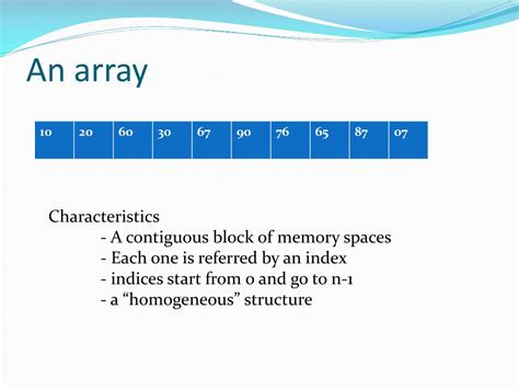 PPT Structuring Data In A Linear Array PowerPoint Presentation Free Download ID