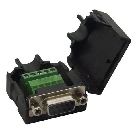 DB COM Port RS Female Connector With Back Side Screw Connector And Very Short Body Lenght In