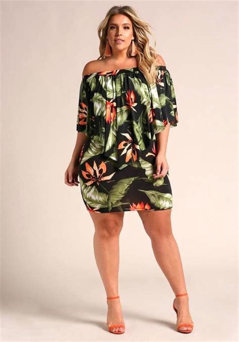 Hawaiian Print Dresses Plus Size Attire Plus Size