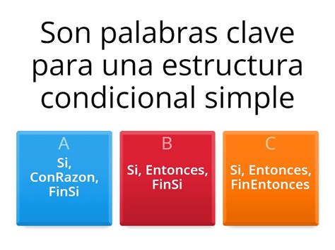 algoritmos estructura condicional simple quiz