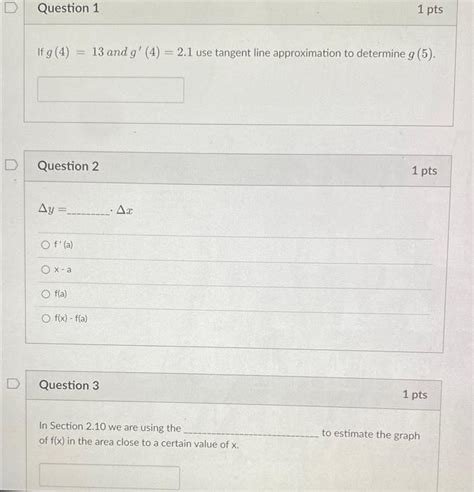solved if g 4 13 and g′ 4 2 1 use tangent line