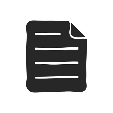 premium vector hand drawn icon text file format