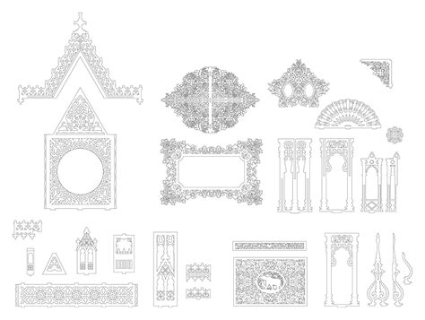 040 Patterns Cad Blocks 3dshopfreecom