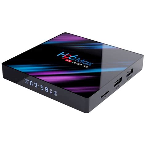 H96 Max 4K 8K UHD Android 9.0 IPTV Box 4 GB RAM 32 GB Internminne ...