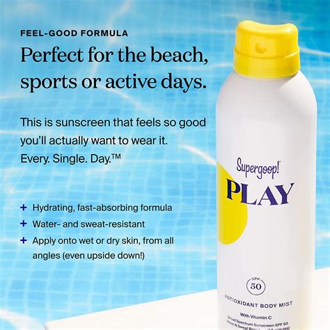 Supergoop Play Spf 50 Antioxidant Body Mist 3 Fl Oz 2 Pack Reef