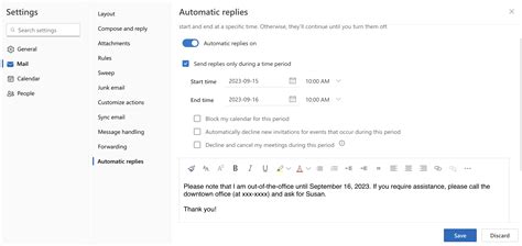 How To Set Out Of Office In Outlook