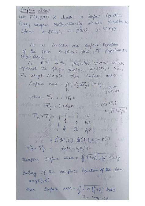 SOLUTION Surface Integral Vector Calculas Notes Part Studypool