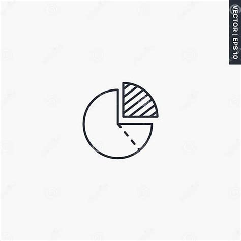 Pie Chart Linear Style Sign For Mobile Concept And Web Design Stock Vector Illustration Of