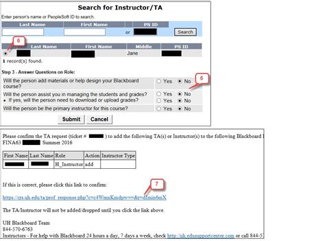 Instruction Uh How To Add A Ta Or Co Instructor To Your Blackboard