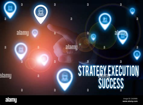 Writing Note Showing Strategy Execution Success Business Concept For