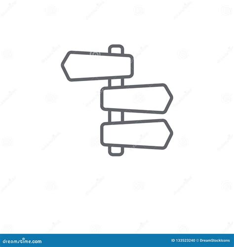 Signage Linear Icon Modern Outline Signage Logo Concept On Whit Stock Vector Illustration Of