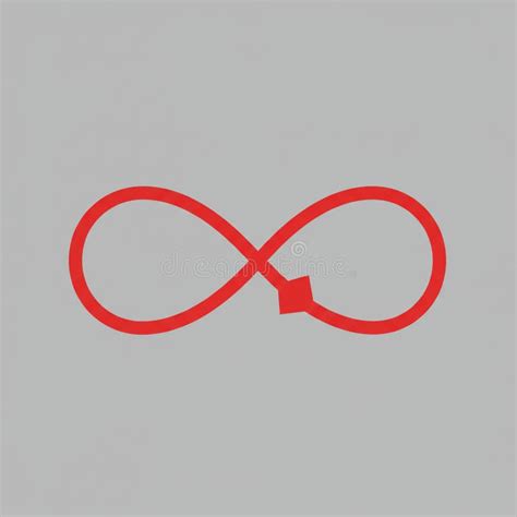 a red infinity loop symbol with an arrowhead forms a continuous and