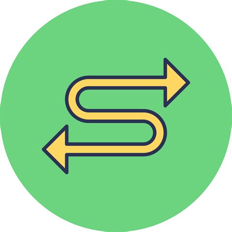 Zigzag Arrow Vector Icon 20302464 Vector Art At Vecteezy