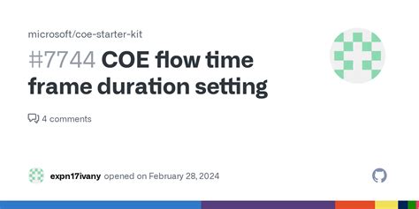 Coe Flow Time Frame Duration Setting · Issue 7744 · Microsoftcoe Starter Kit · Github
