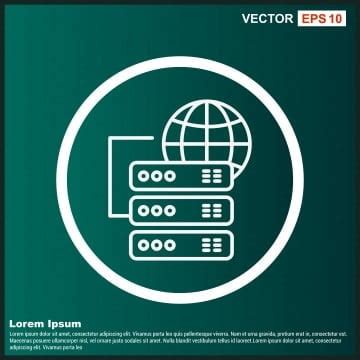 Server Silhouette Transparent Background Vector Globe Server Icon Server Icons Globe Icons