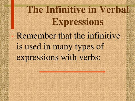 The Infinitive In Verbal Expressions Ppt Descargar