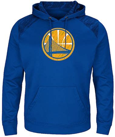 Golden State Warriors Royal Armor Pullover Synthetic Majestic Hoodie