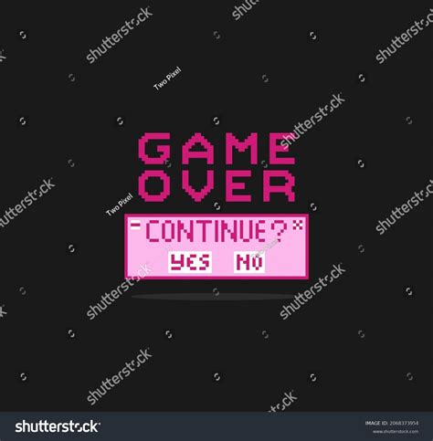 8bit Pixel Text Game Over Background Stock Vector Royalty Free 2068373954 Shutterstock