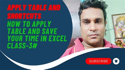 How To Apply Table In Excel Insert Column In Excel Youtube