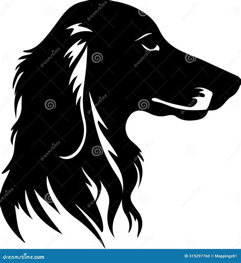 Saluki Black Silhouette Generative Ai Stock Vector Illustration Of Saluki Abstract 315297760