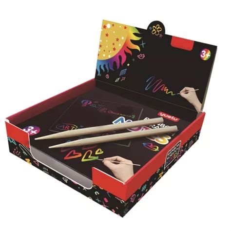 Scratch Draw Paper Trace Create Cards Black Coated Surface Easy To