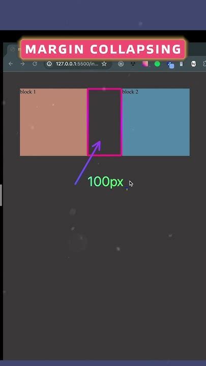 Margin Collapsing схлопывание Shorts Frontend Htmlcss Margin Html5 Css3 айти