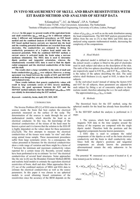 pdf in vivo measurement of skull and brain resistivities with eit
