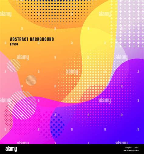 Abstract Liquid Or Fluid Creative Templates With Dynamic Waves Bright Color Background Retro