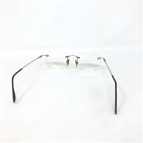 Vintage Rimless Eyeglasses Glasses Frame Silver Metal Used Eyeglass