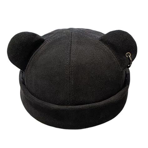 Cotton Melon Beanie Cat Ear Hip Hop Hats Fashion Cute Dome Caps Men
