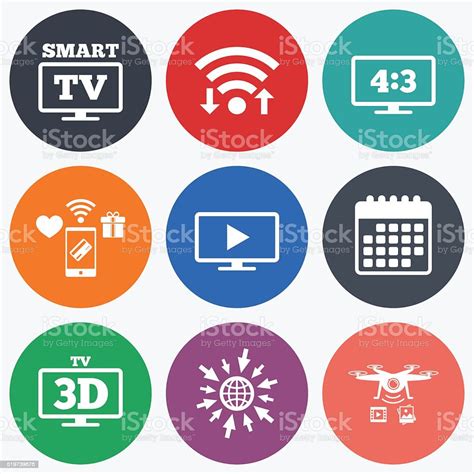 Smart Tv Mode Icon 3d Television Symbol Stock Illustration Download