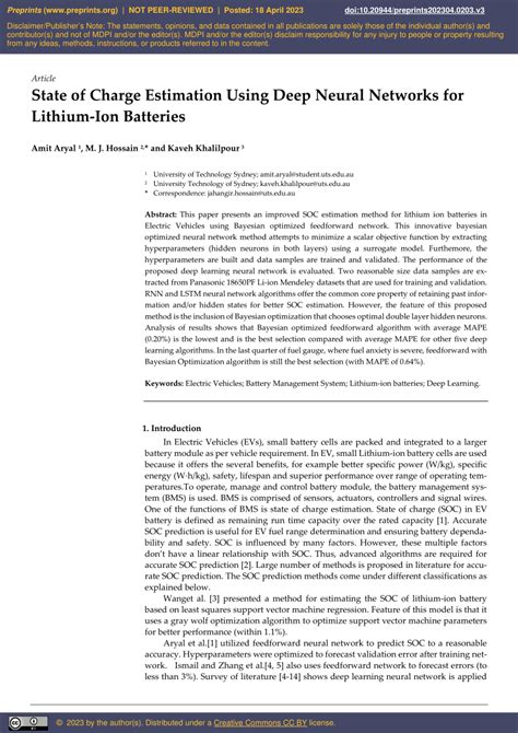 Pdf State Of Charge Estimation Using Deep Neural Networks For Lithium
