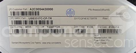 Usb3317c Cp Tr Microchip Datasheet Pdf And Technical Specs